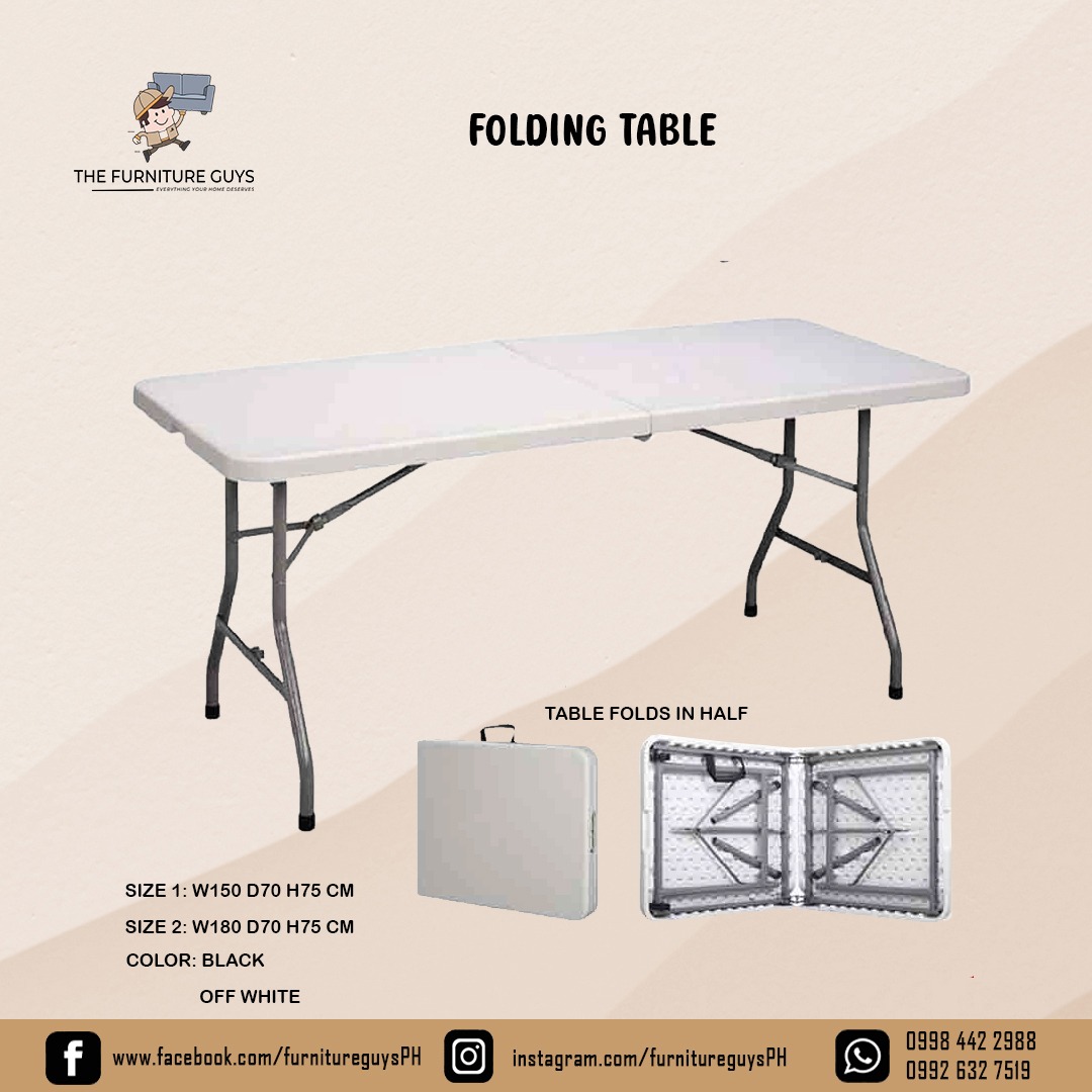 PLASTIC FOLDABLE TABLE, PLASTIC FOLDING TABLE, Furniture & Home Living ...