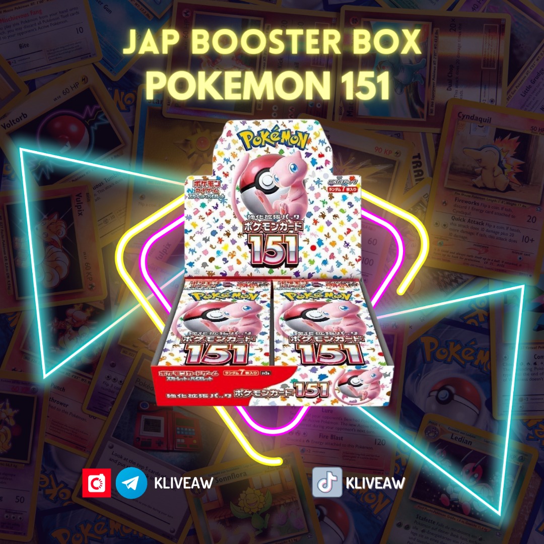 Pokemon 151 Japan booster box and packs, Hobbies & Toys, Toys & Games ...