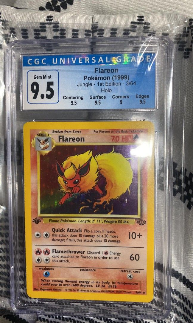 Pokemon Collectable Card 1999 Gem Mint Conidition, Flareon Jungle ...
