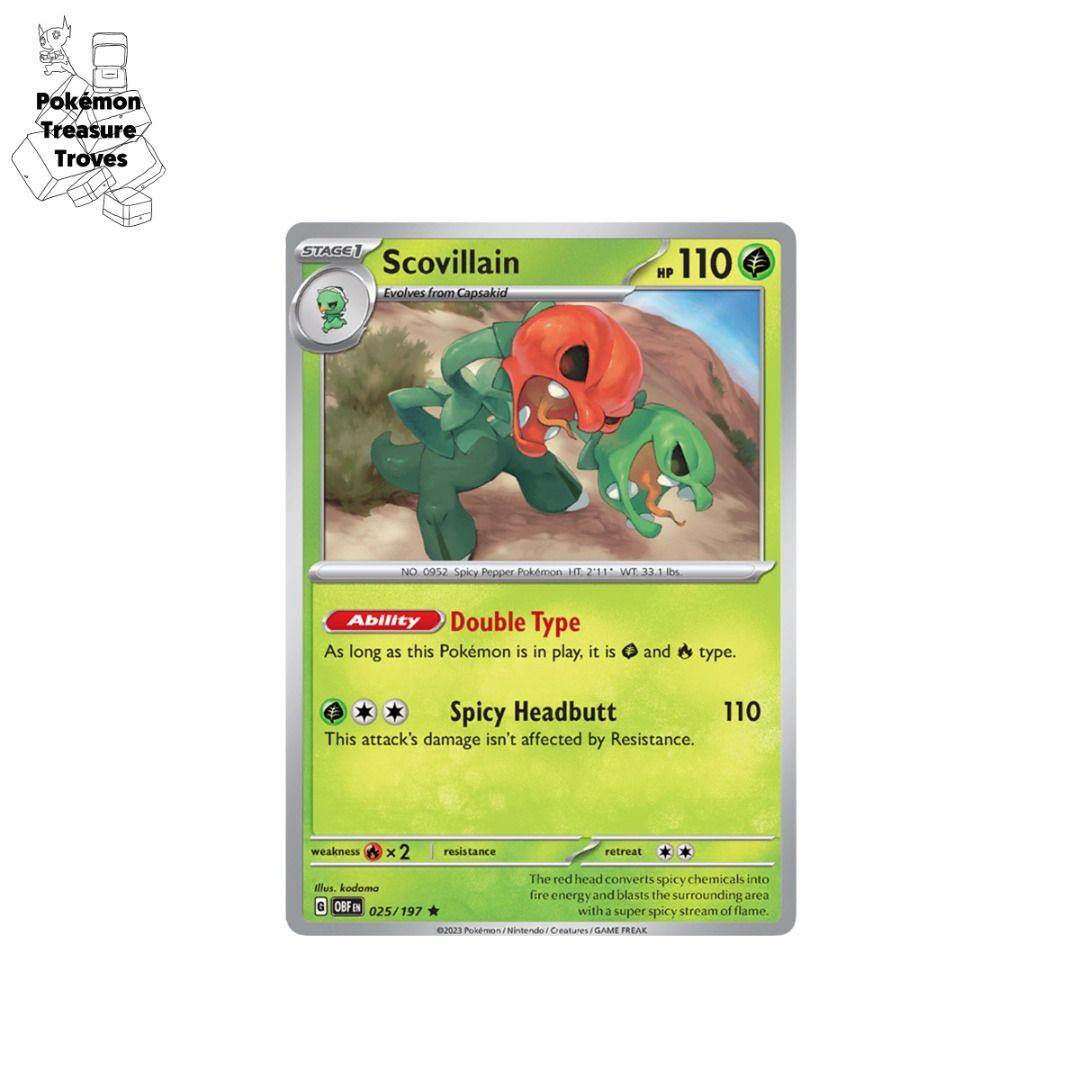 Pokemon Obsidian Flames Scovillian Holo Card $0.70, Hobbies & Toys ...