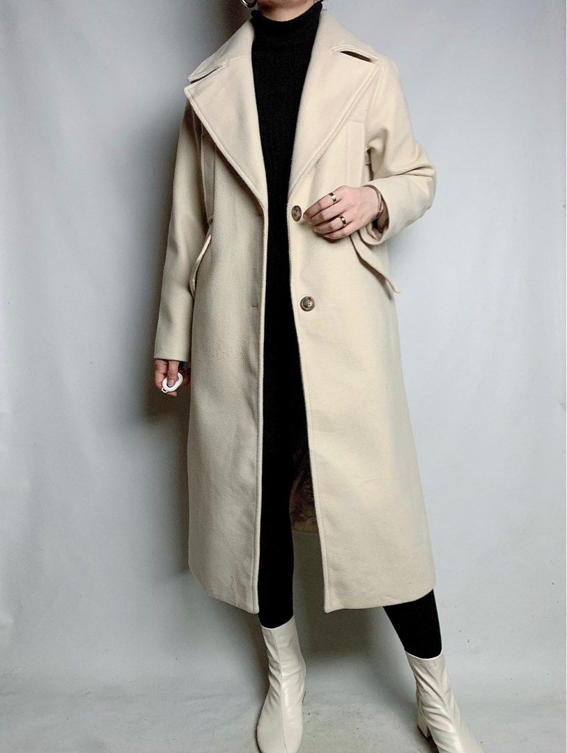 (SOLD) Polyester made coat, Oversized coat, Travel coat, Long travel ...