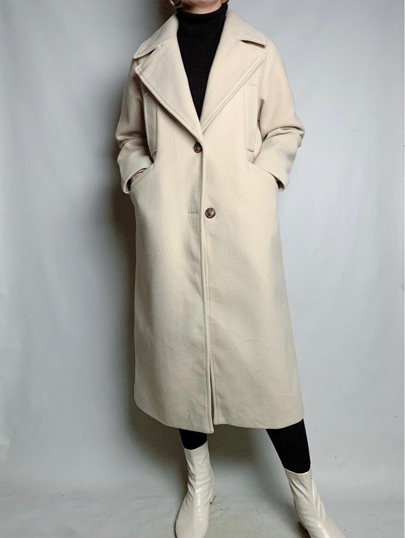 (SOLD) Polyester made coat, Oversized coat, Travel coat, Long travel ...