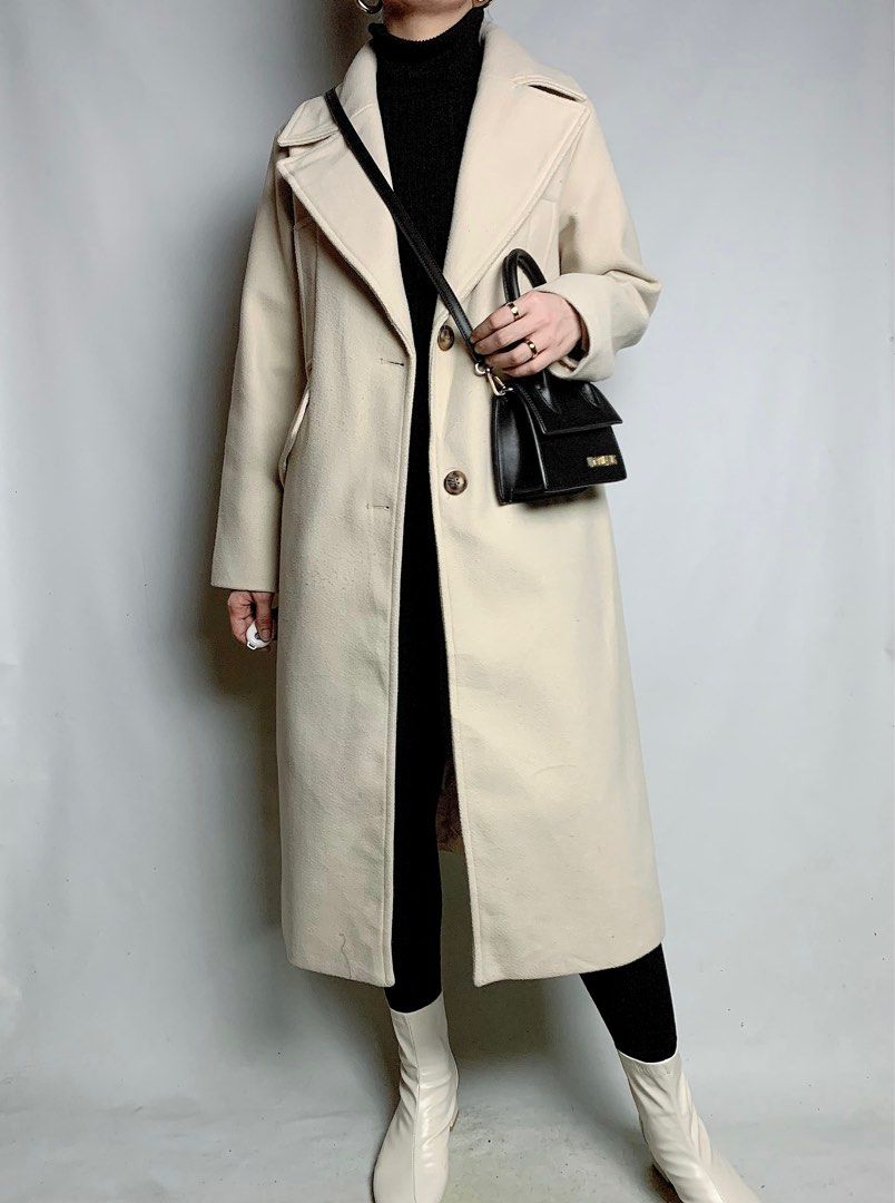 (SOLD) Polyester made coat, Oversized coat, Travel coat, Long travel ...