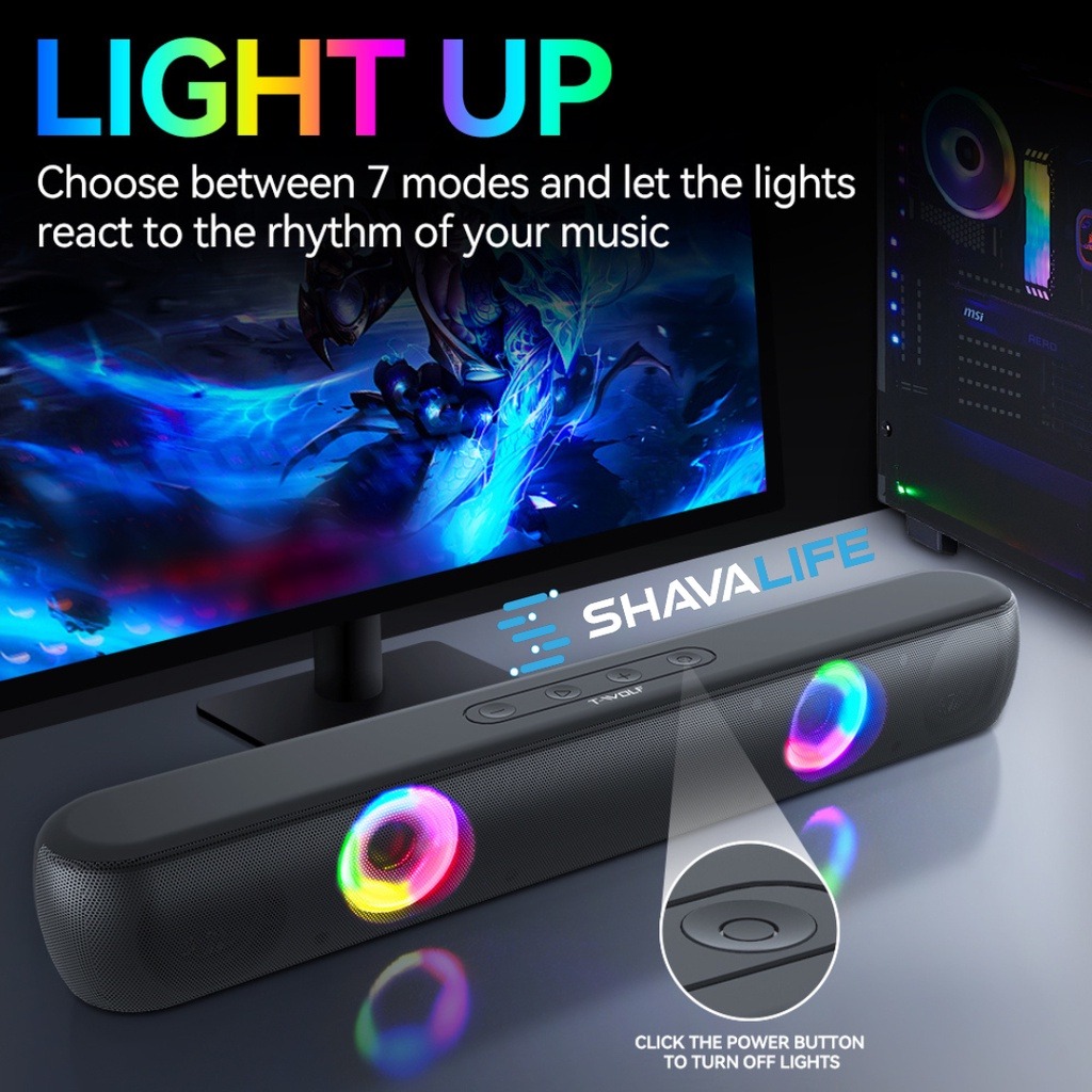 Portable Bluetooth Soundbar Wireless Speaker with Microphone for ...