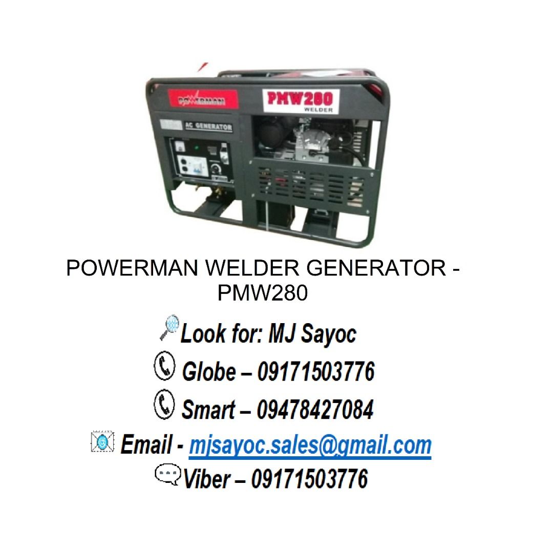 POWERMAN WELDER GENERATOR - PMW280 on Carousell