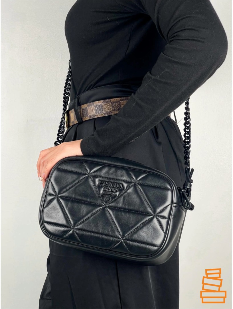 Prada Spectrum Camera Bag So Black, Luxury, Bags & Wallets on Carousell