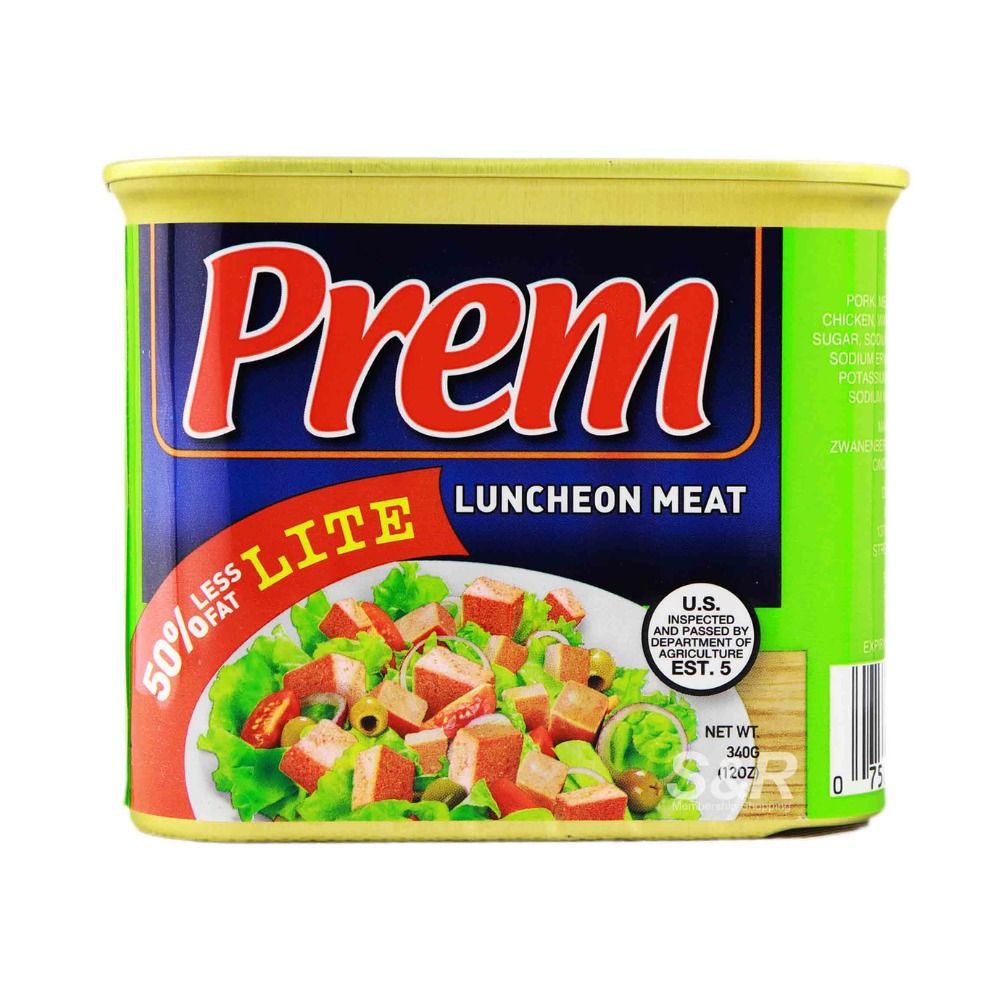 Prem Lite Luncheon Meat 340g - Spam Canned Food, Food & Drinks ...