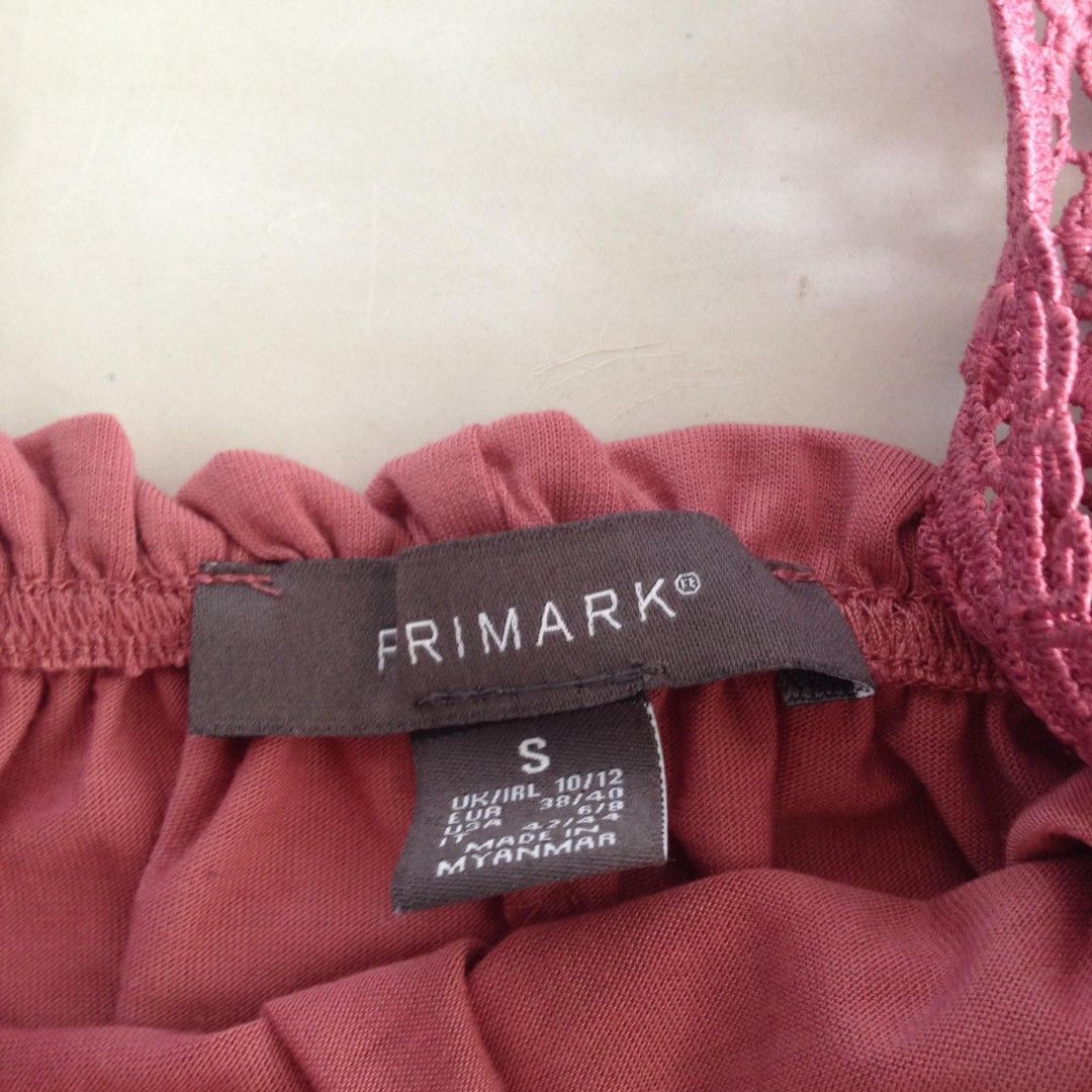 PRIMARK old rose crochet strap cropped top, Women's Fashion, Tops ...