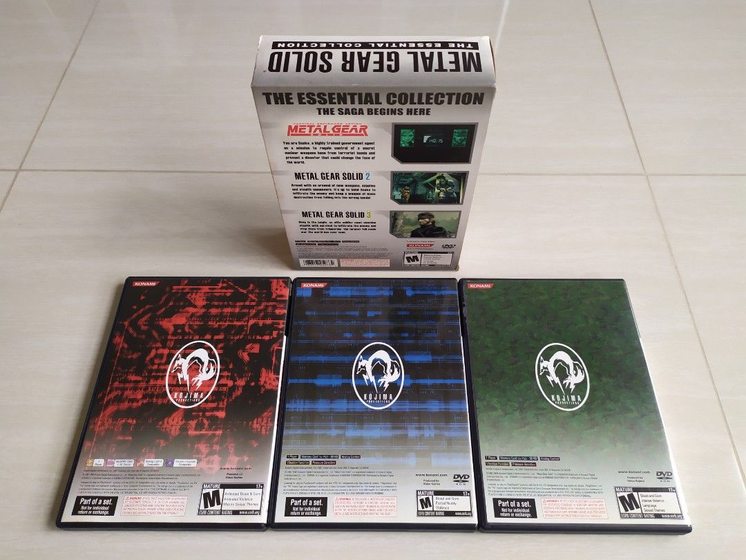 PS2 Metal Gear Solid: The Essential Collection Box Set, Video Gaming ...