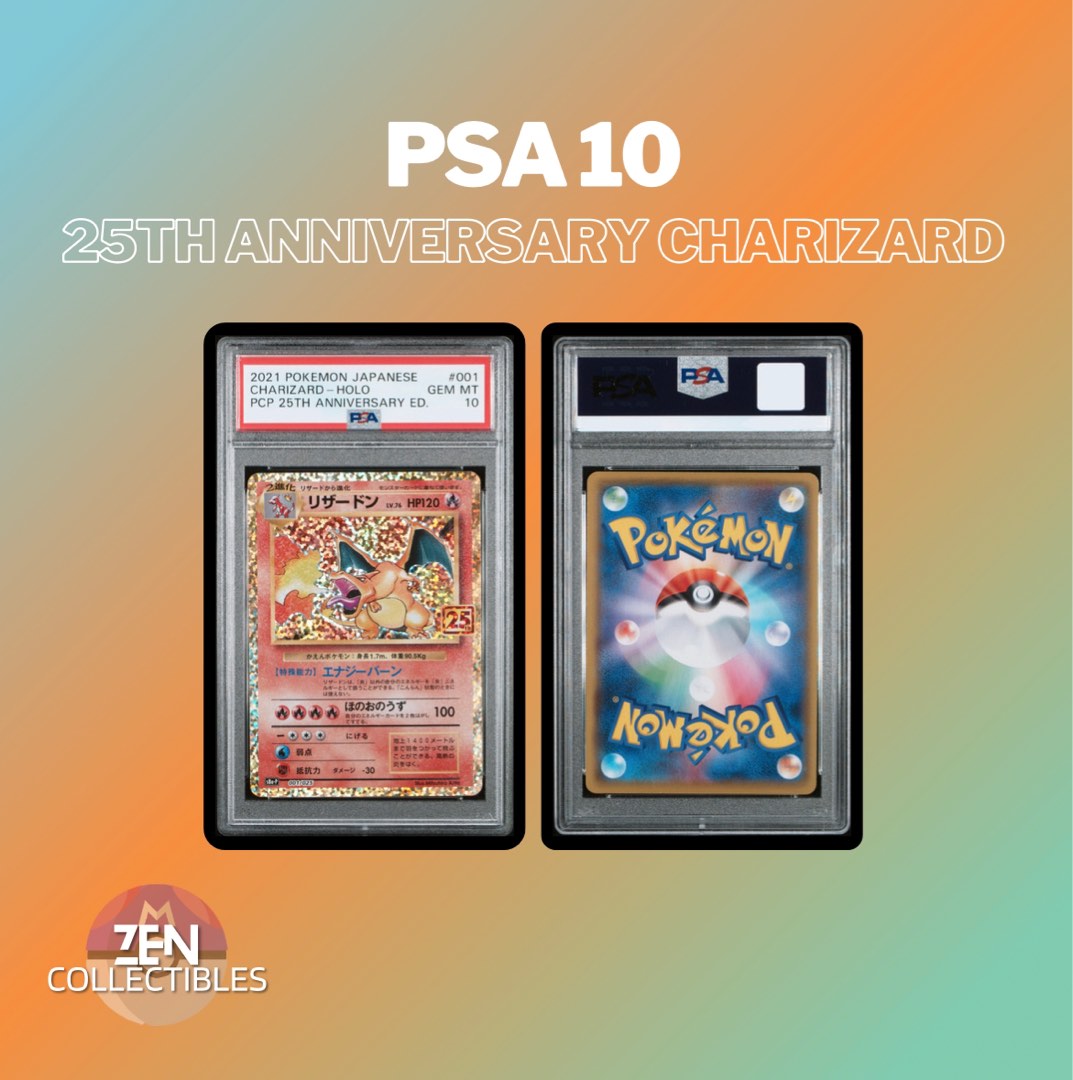 [PSA 10] JAPANESE 25TH ANNIVERSARY CHARIZARD, Hobbies & Toys, Toys & Games on Carousell