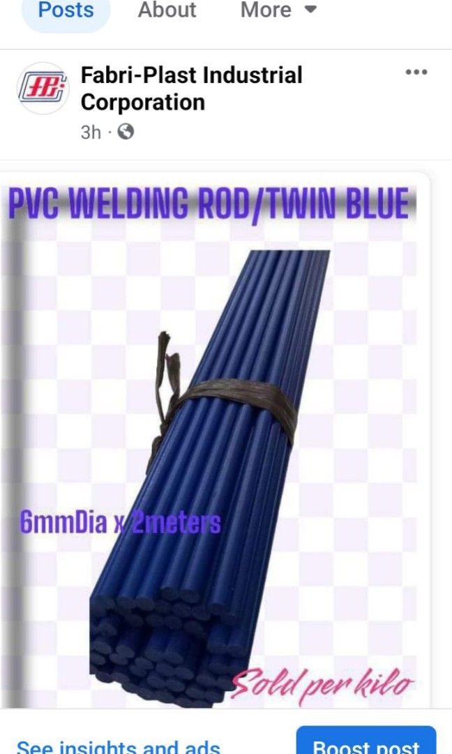 PVC WELDING ROD twin blue or gray (470/kg), Commercial & Industrial ...