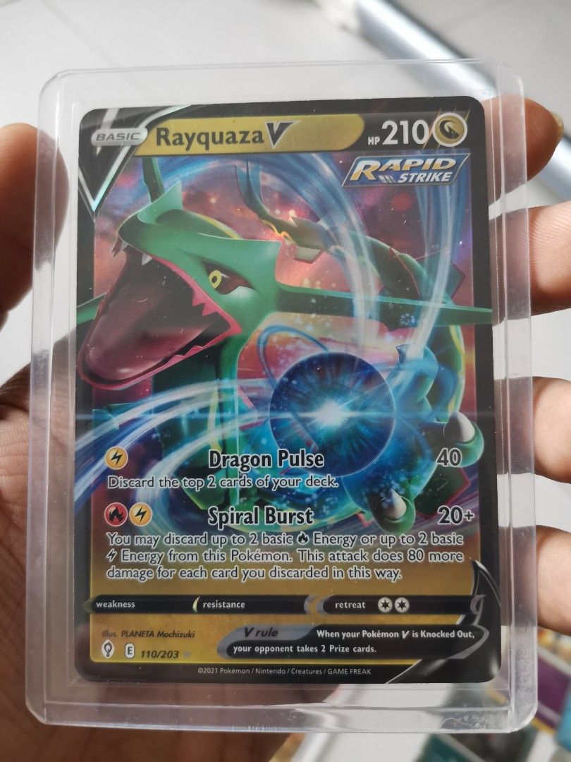 Rayquaza V, Hobbies & Toys, Toys & Games on Carousell