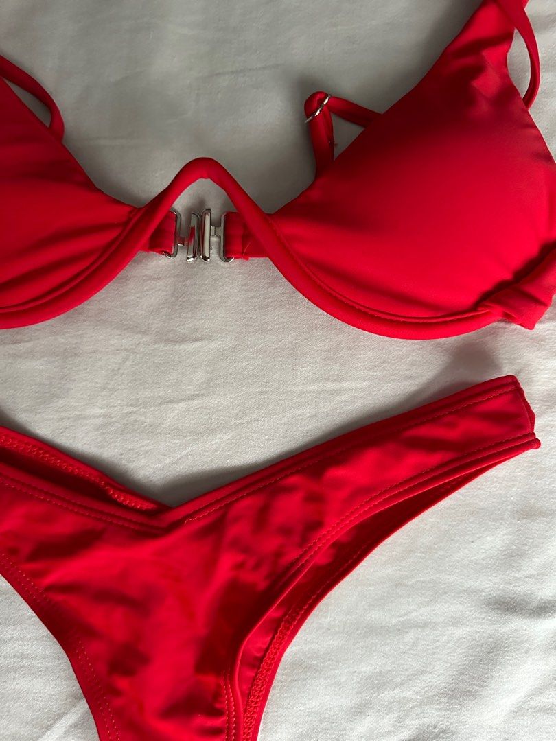 Red Bikini, Women's Fashion, Swimwear, Bikinis & Swimsuits on Carousell