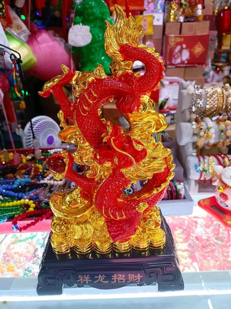 Red golden Dragon infinity 8, Furniture & Home Living, Home Decor ...