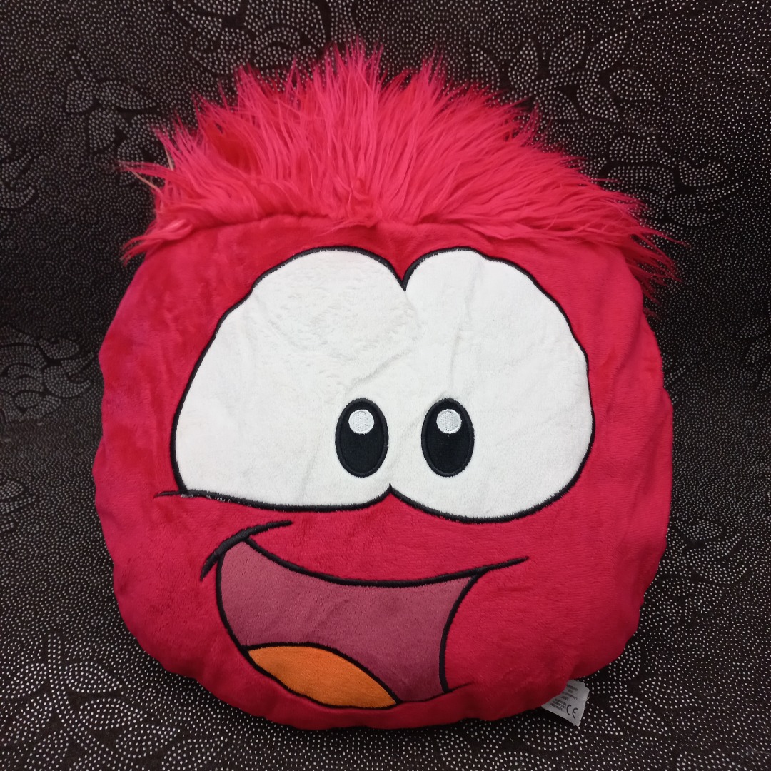 Red Puffle Pillow Head Plush on Carousell