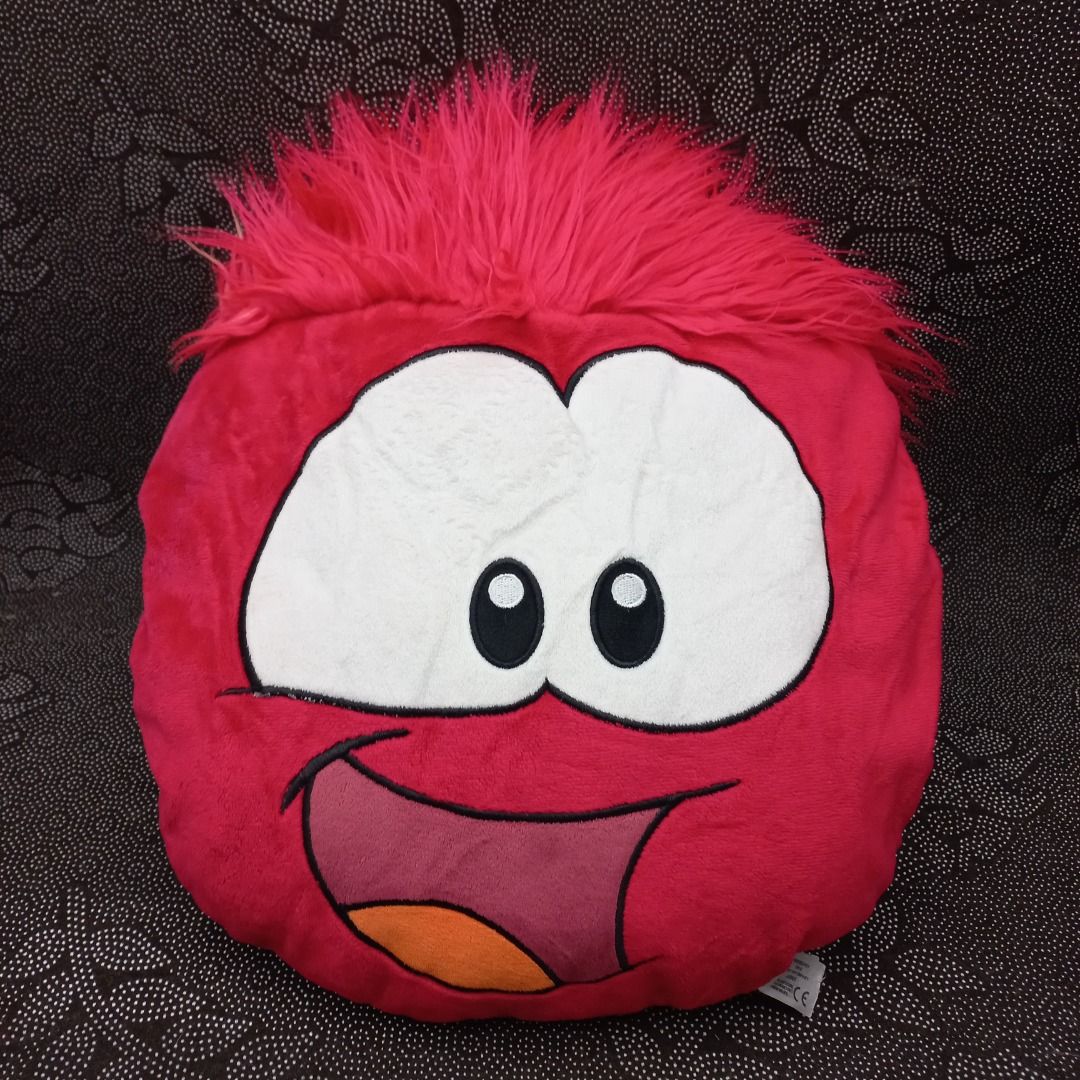 Red Puffle Pillow Head Plush on Carousell