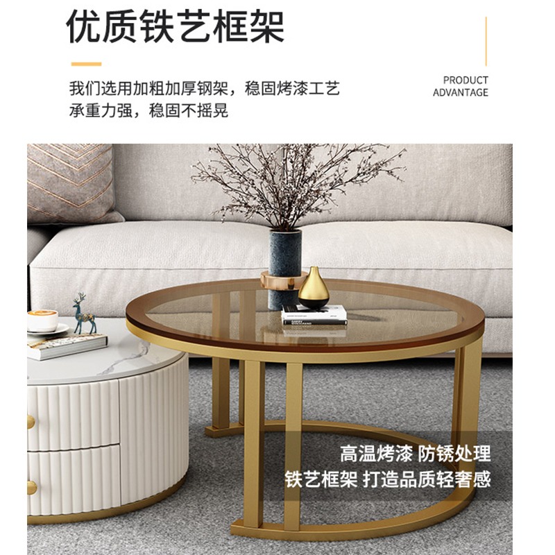 Round Coffee Table-⭐⭐Beautiful Tea Table With Drawers- Free Delivery ...