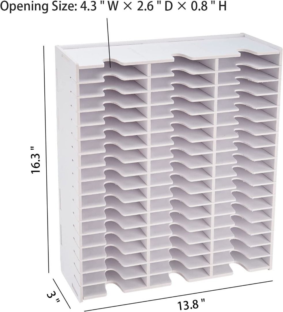 Sanfurney 51-Slot Cassette Tape Storage, Desktop Rack Audio Tape ...