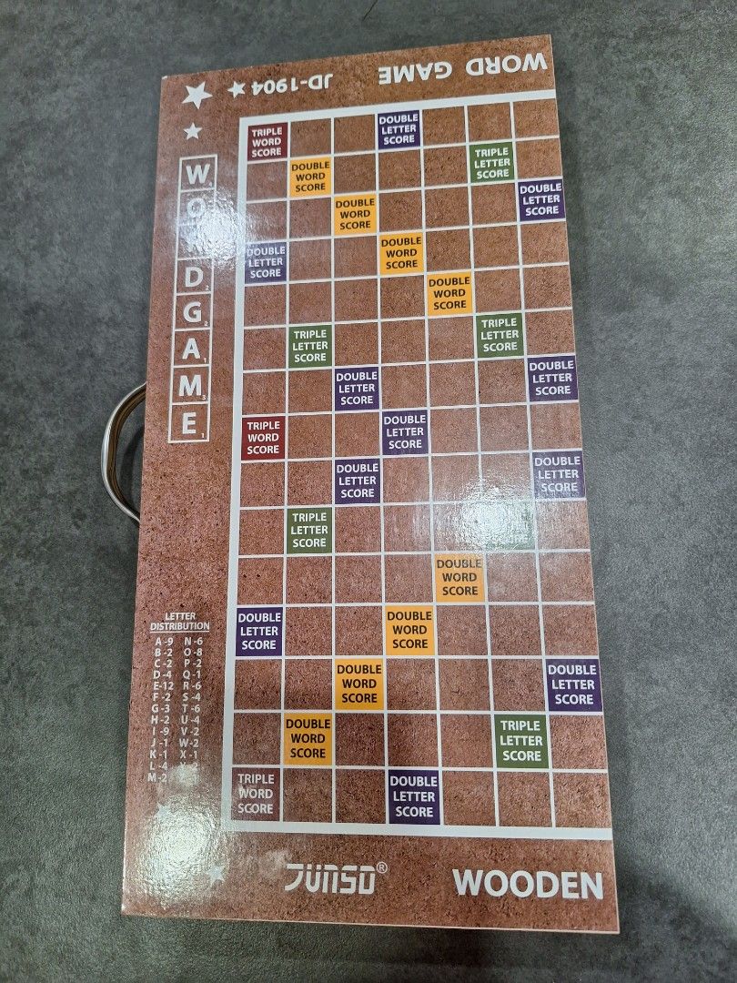 Scrabble wooden word board game on Carousell