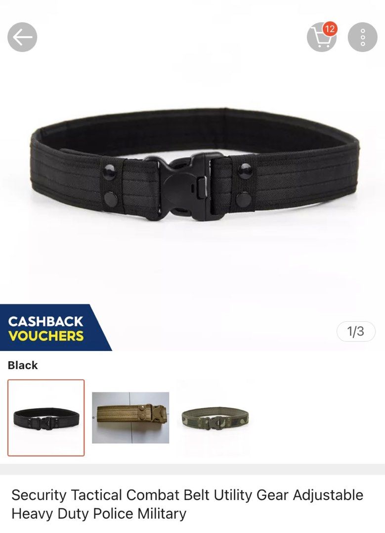 Security Tactical Combat Belt Utility Gear Adjustable Heavy Duty Police ...