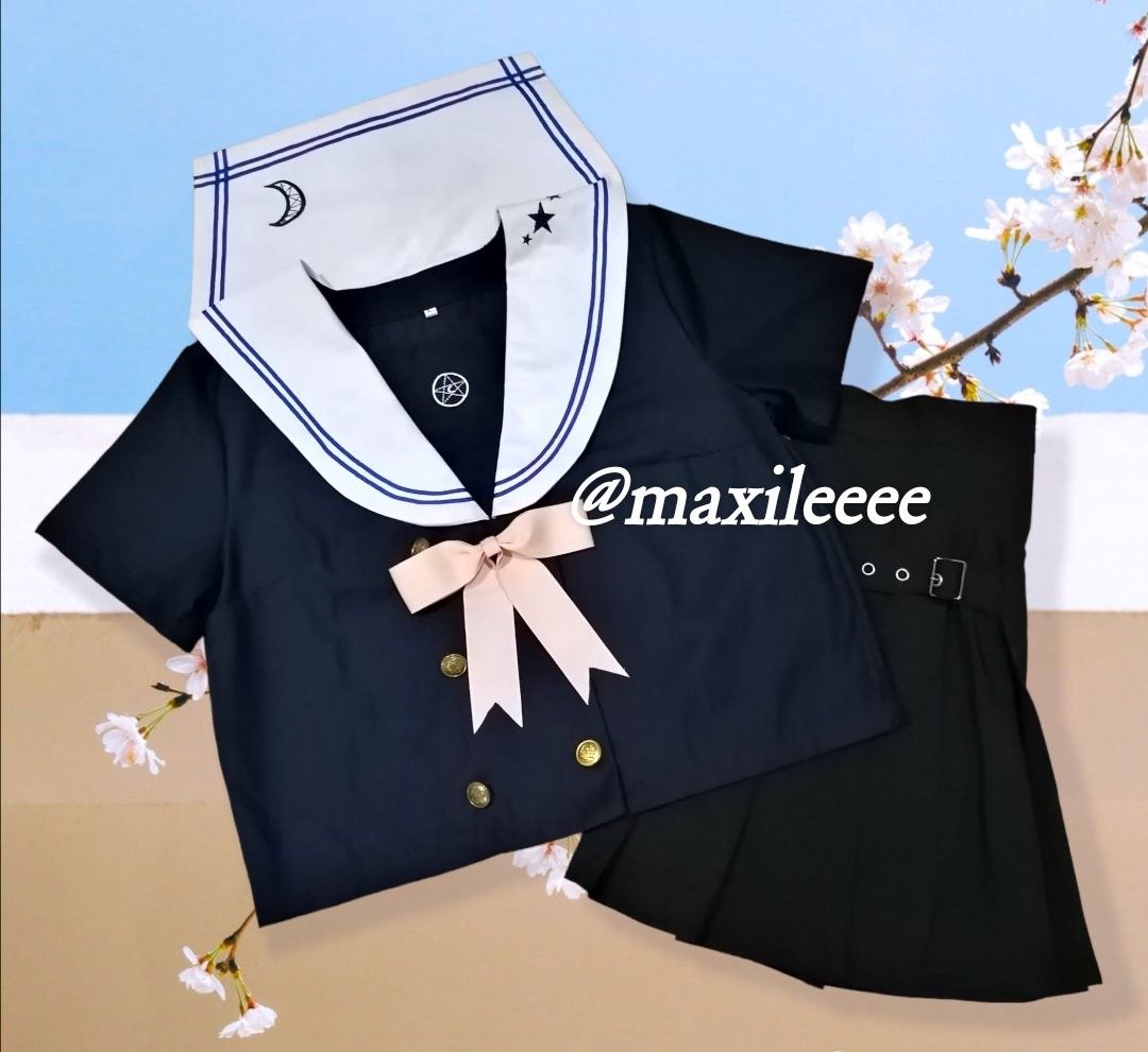 Seifuku Japanese Sailor Uniform Top only Costume Cosplay, Women's ...