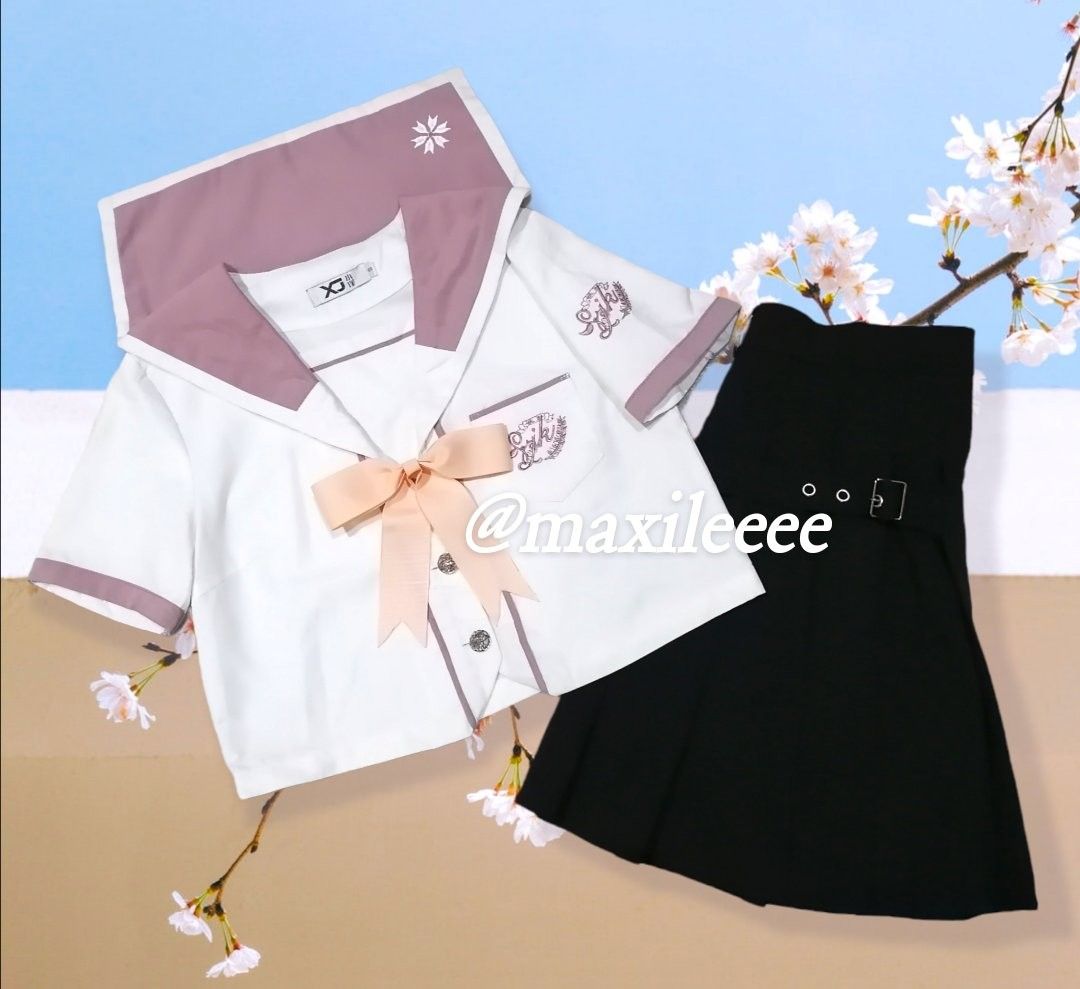 Seifuku Japanese Sailor Uniform Top only Costume Cosplay, Women's ...
