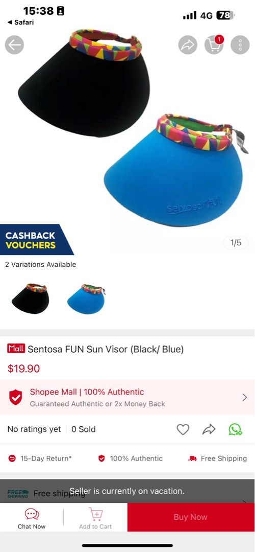 Sentosa Fun Visors, Women's Fashion, Watches & Accessories, Hats ...