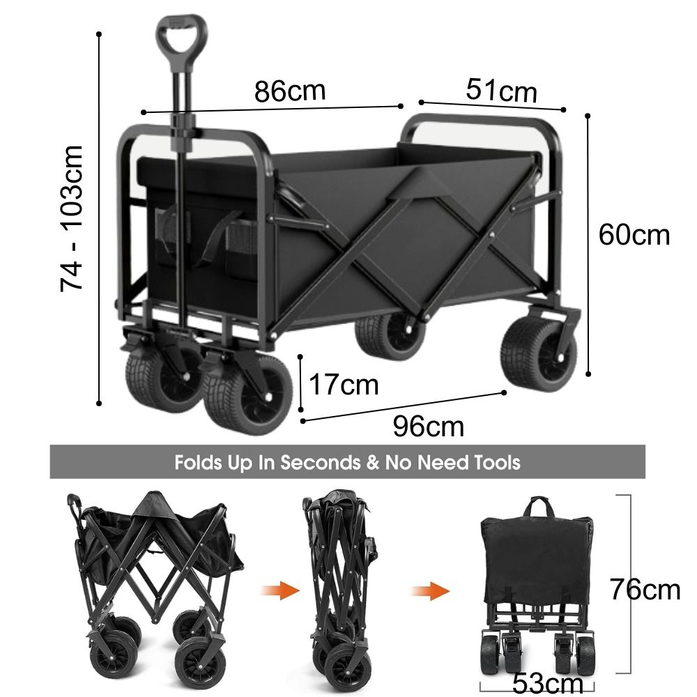 [SG SELLER] Kids Pet Travel Wagons Foldable Wagon Stroller Pest Wagon ...