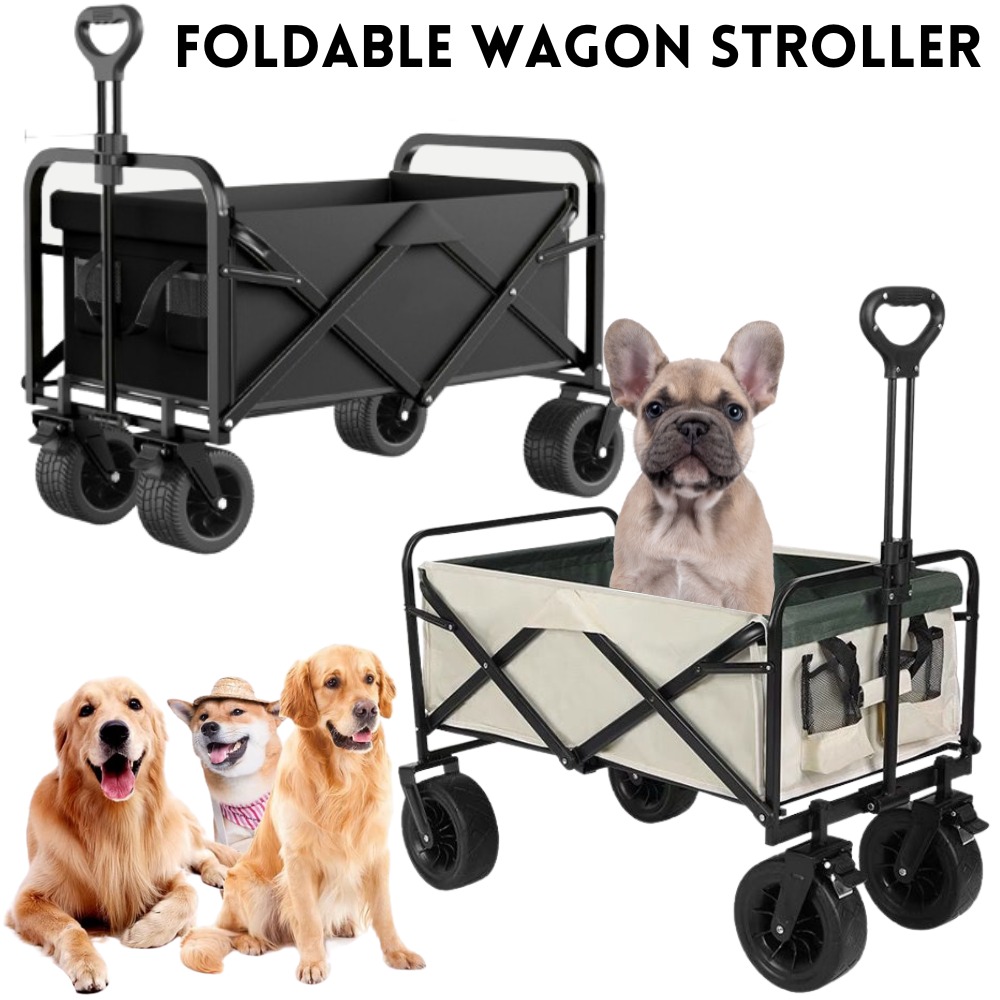[SG SELLER] Kids Pet Travel Wagons Foldable Wagon Stroller Pest Wagon ...
