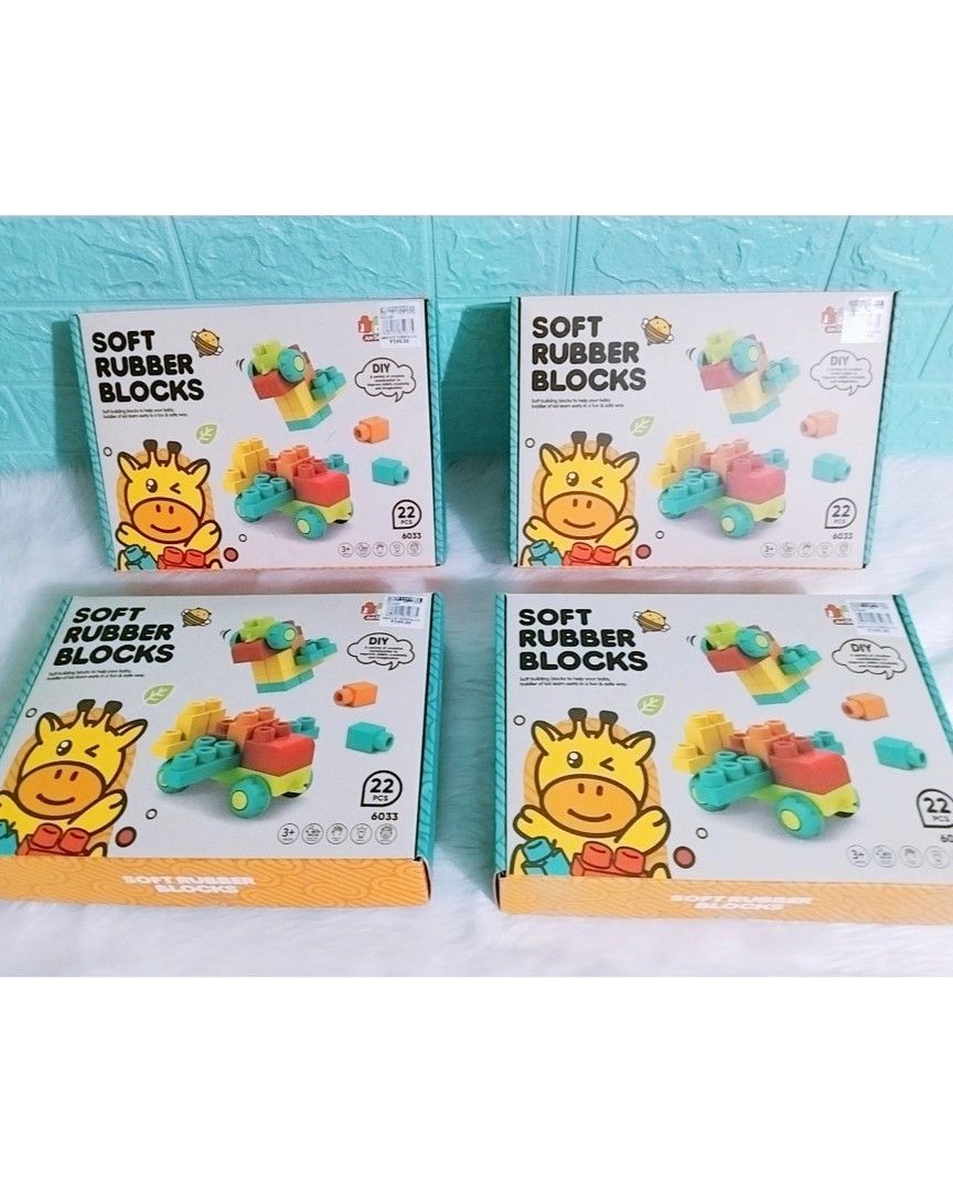 Soft Rubber Blocks Set 22 Pieces, Babies & Kids, Infant Playtime on ...