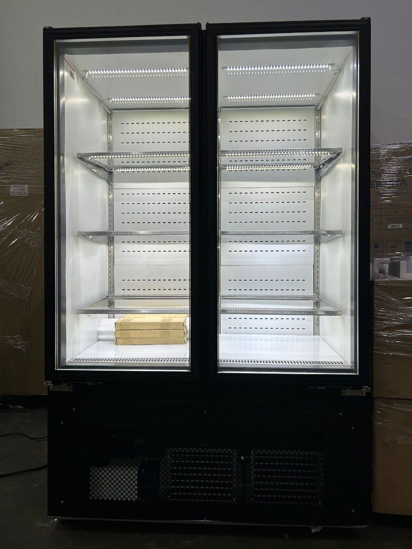 standing dual glass door premium display chiller, TV & Home Appliances ...