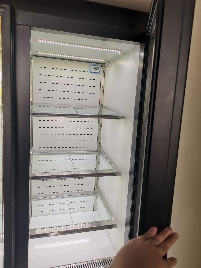 standing dual glass door premium display chiller, TV & Home Appliances ...