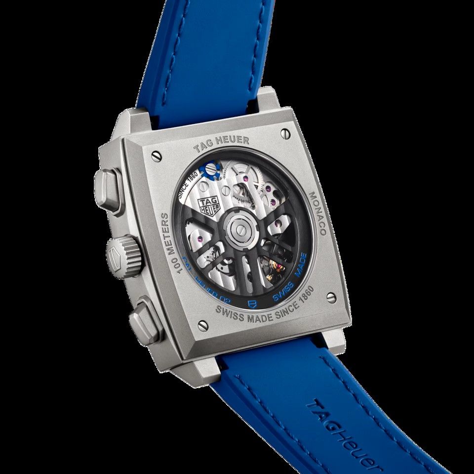 Tag Heuer Monaco 39mm Titanium Blue Dial, Luxury, Watches on Carousell