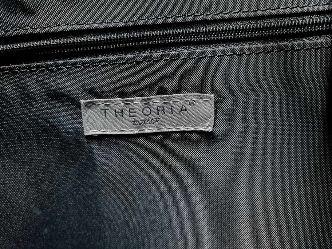 Theoria Black Leather Zipper Laptop Bag on Carousell