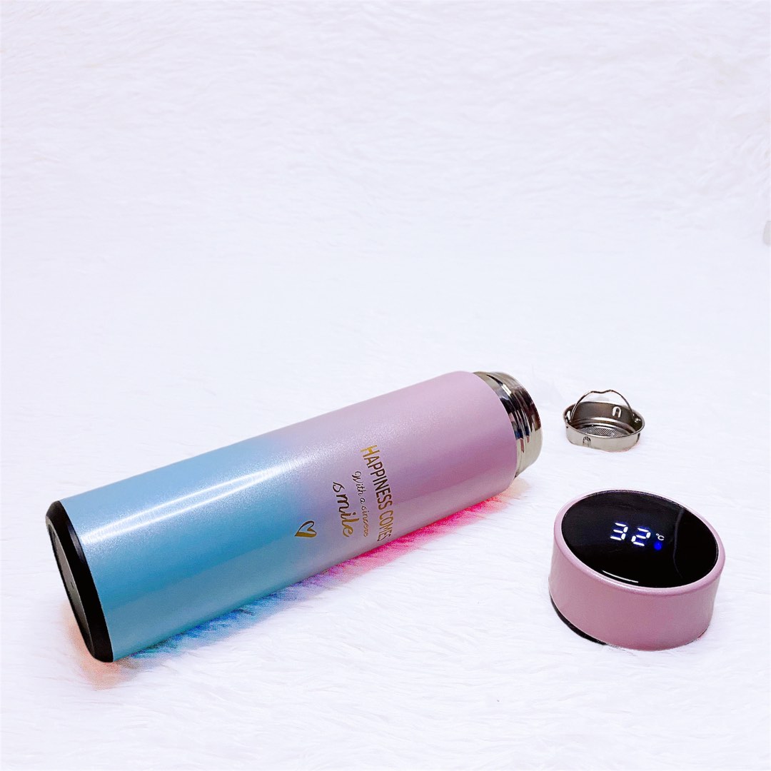Thermal Flask with Temperature Sensor Customise Name Corporate Gift ...