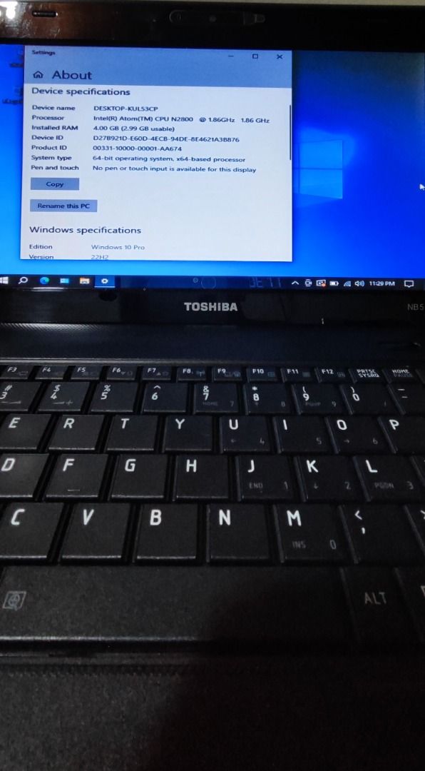 Toshiba NB510 Notebook, Computers & Tech, Laptops & Notebooks on Carousell