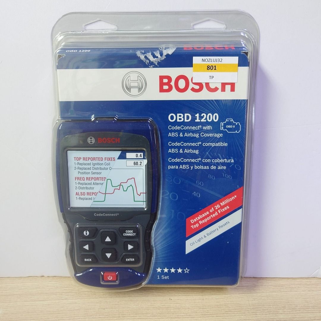 TP-BOSCH OBD 1200 Scan Tool with CodeConnect, ABS & Airbag Coverage ...