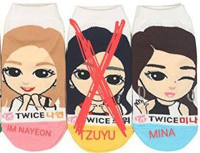TWICE KPOP MEMBERS - NAYEON / MINA KOREAN CARTOON SOCKS on Carousell