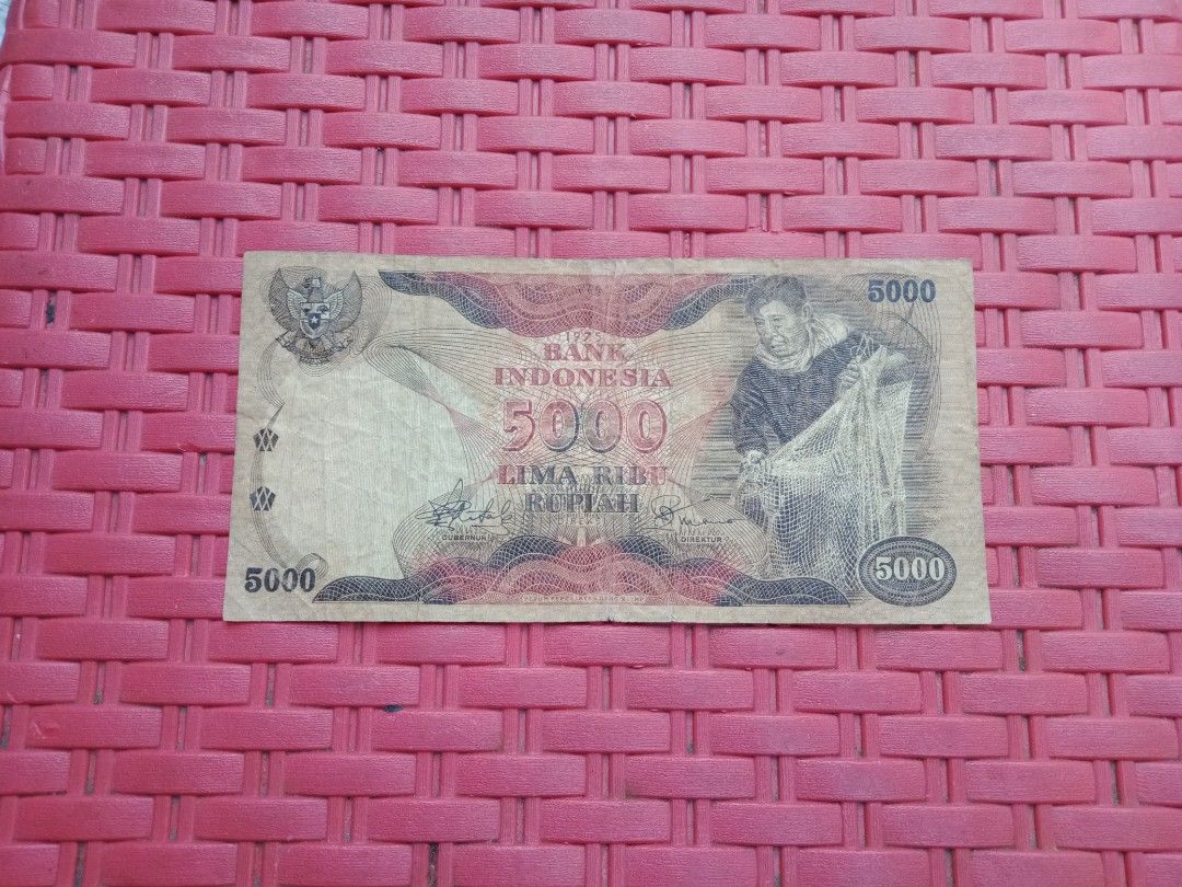 Uang kuno 5000 penjala ikan, Antik, Uang Lama di Carousell