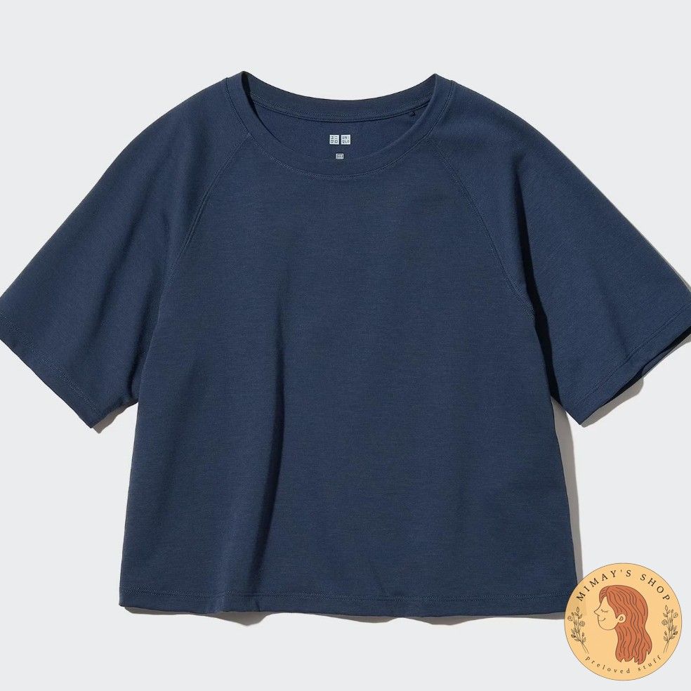 Uniqlo NAVY BLUE Dry Ex Shirt, Women's Fashion, Tops, Shirts on Carousell