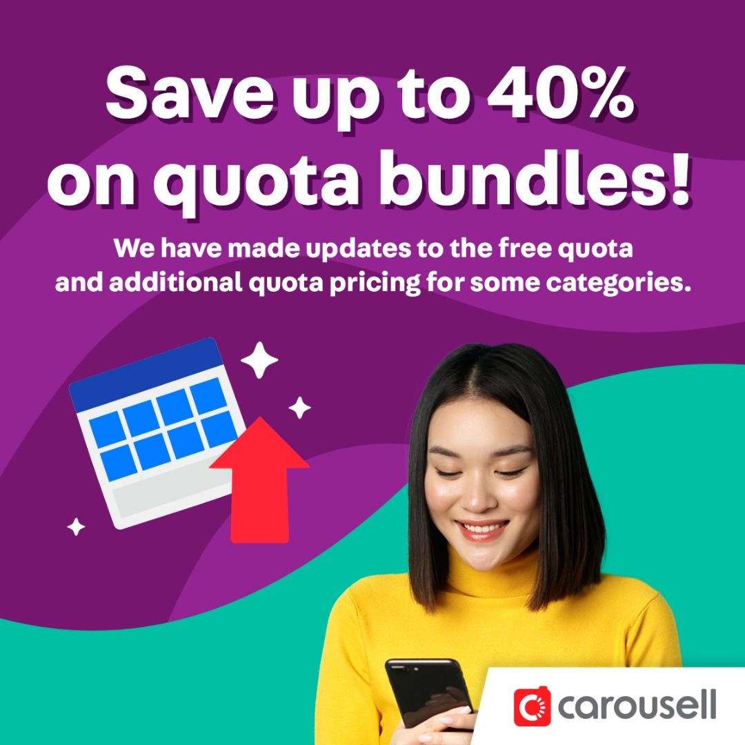 Update to the category-based General quota system, Announcements on Carousell