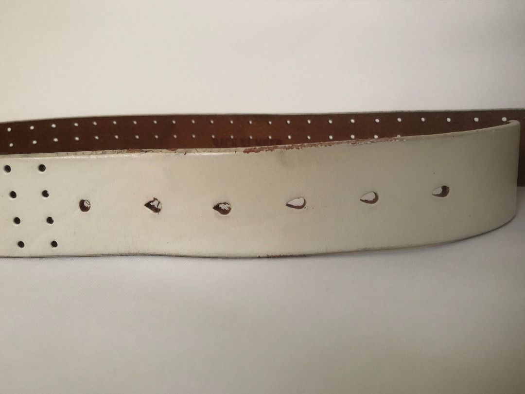 Vintage Japanese Archival Back Number Perforated Grid Genuine Leather ...