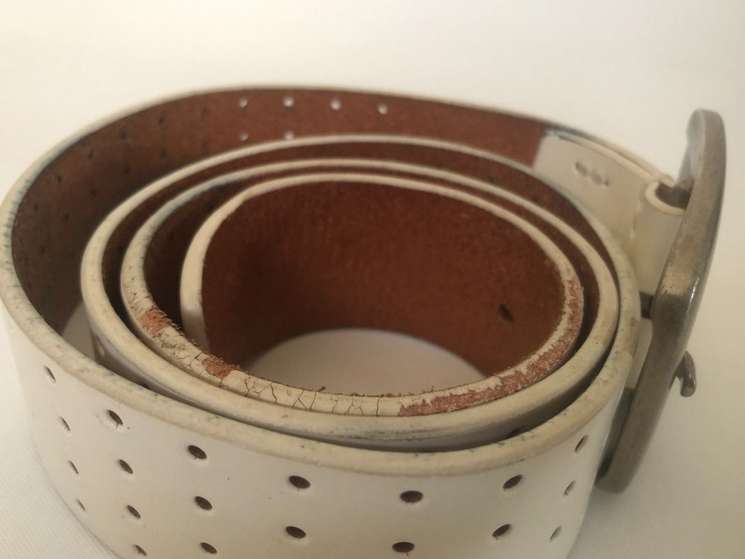 Vintage Japanese Archival Back Number Perforated Grid Genuine Leather ...
