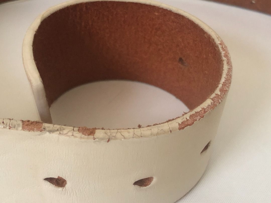 Vintage Japanese Archival Back Number Perforated Grid Genuine Leather ...