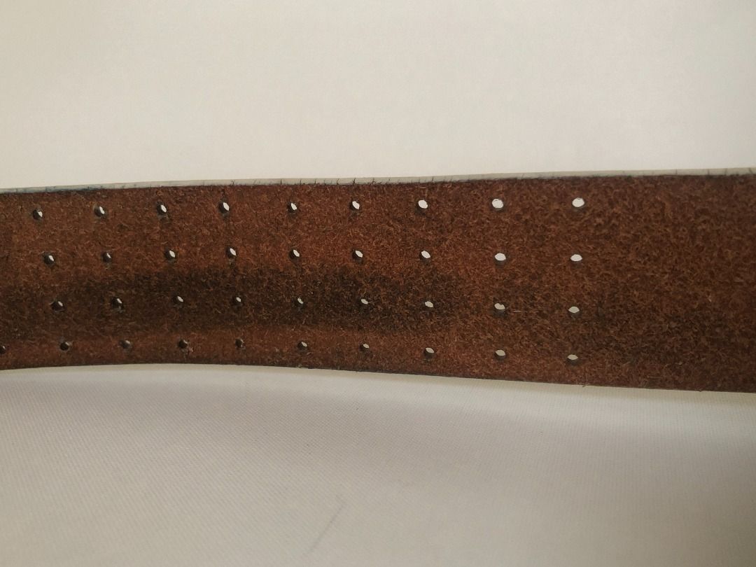 Vintage Japanese Archival Back Number Perforated Grid Genuine Leather ...