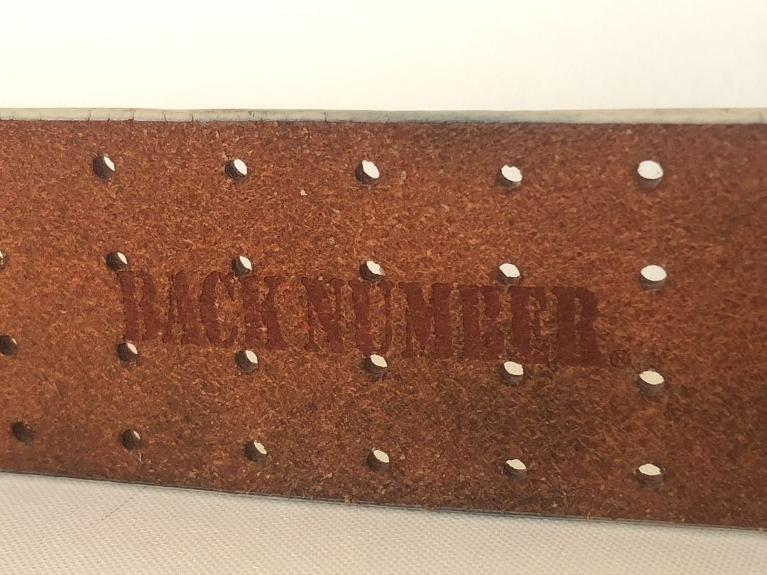 Vintage Japanese Archival Back Number Perforated Grid Genuine Leather ...