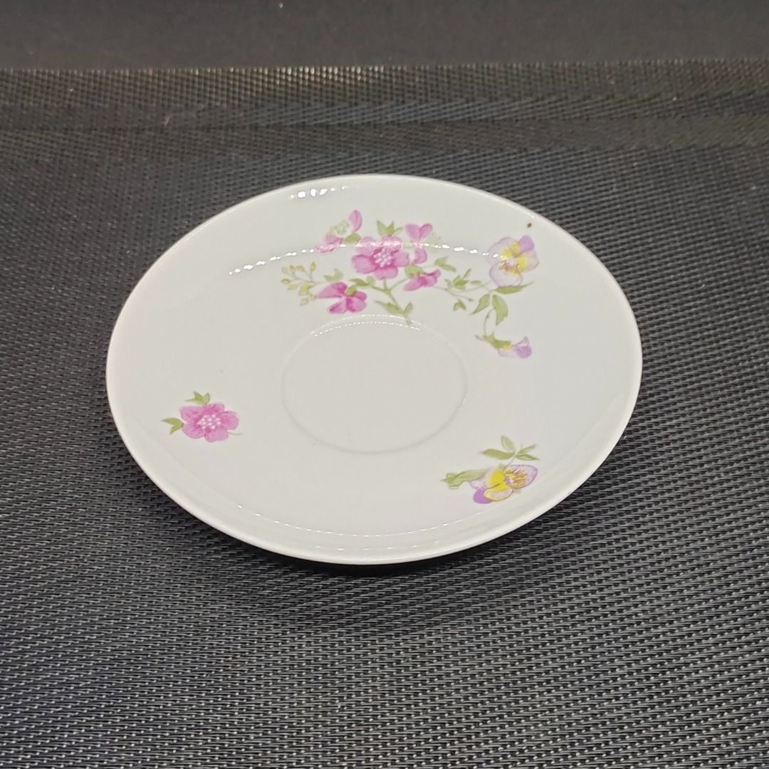 Vintage Kahla GDR Pink Flowers Pattern Trio - 2 Demitasse Cups & 1 ...