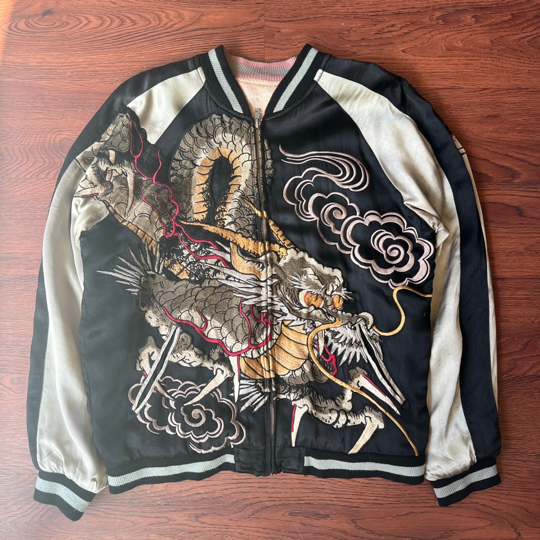 Vintage Sukajan Embroidered Reversible Jacket on Carousell
