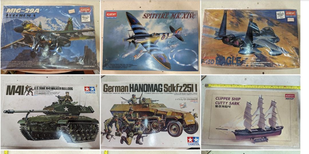 Vintage Tamiya/ Academy Models - Planes, Ships, Tanks and many more ...