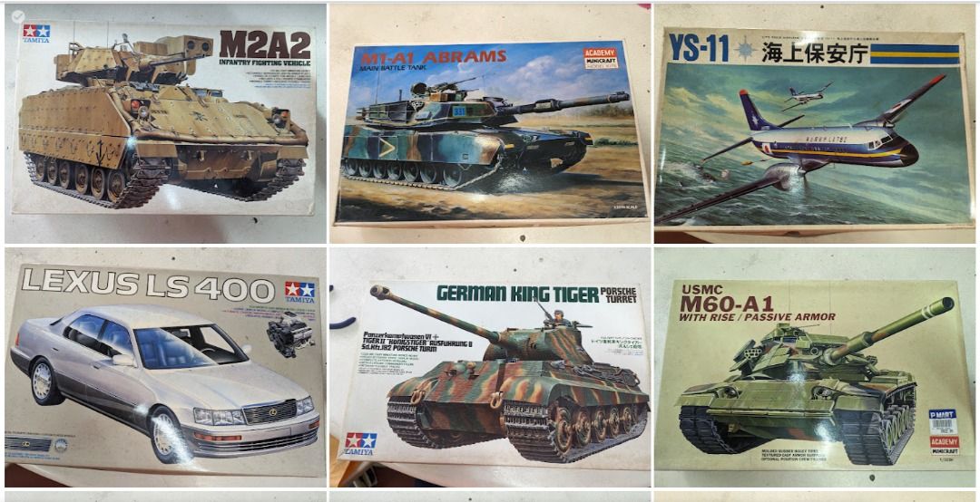 Vintage Tamiya/ Academy Models - Planes, Ships, Tanks and many more ...